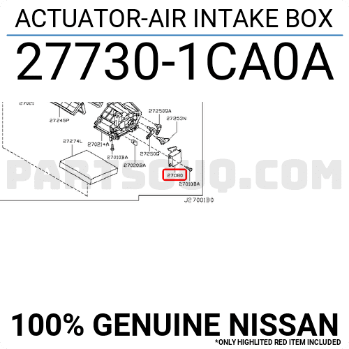 ACTUATOR-AIR INTAKE BOX 277301CA0A | Nissan Parts | PartSouq