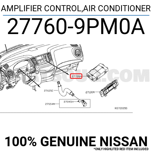 AMPLIFIER CONTROL,AIR CONDITIONER 277609PM0A | Nissan Parts | PartSouq
