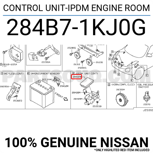 CONTROL UNIT-IPDM ENGINE ROOM 284B71KJ0G | Nissan Parts | PartSouq
