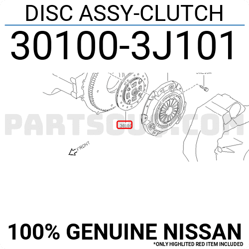 DISC ASSY-CLUTCH 301003J101 | Nissan Parts | PartSouq