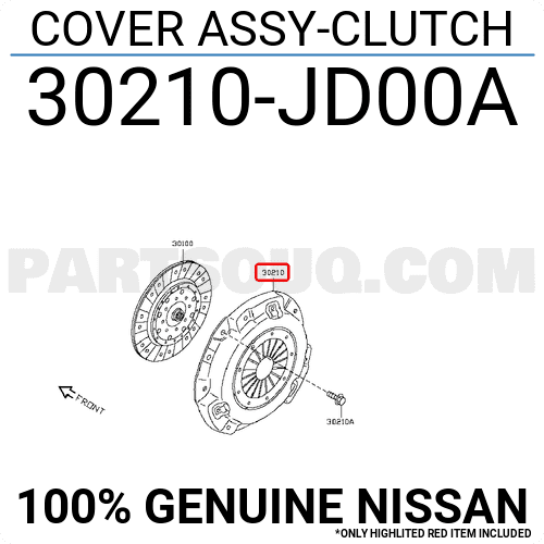 COVER ASSY-CLUTCH 30210JD00A | Nissan Parts | PartSouq