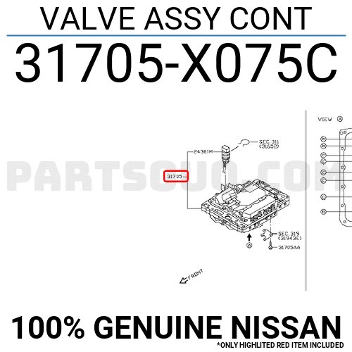 VALVE ASSY CONT 31705X075C | Nissan Parts | PartSouq