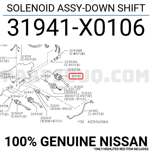 SOLENOID ASSY-DOWN SHIFT 31941X0106 | Nissan Parts | PartSouq