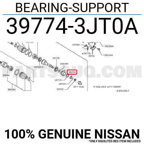 BEARING-SUPPORT 397743JT0A | Nissan Parts | PartSouq