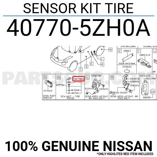 SENSOR KIT TIRE 407705ZH0A | Nissan Parts | PartSouq