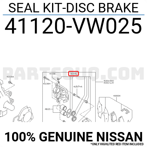 SEAL KIT-DISC BRAKE 41120VW025 | Nissan Parts | PartSouq