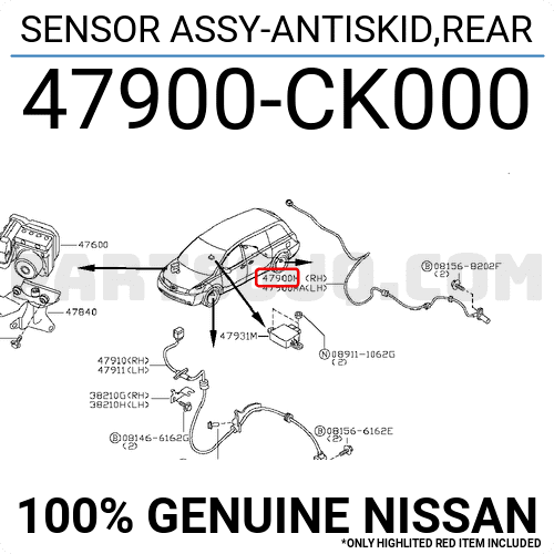 SENSOR ASSY-ANTISKID,REAR 47900CK000 | Nissan Parts | PartSouq