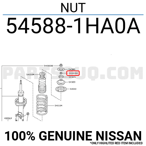 NUT 545881HA0A | Nissan Parts | PartSouq