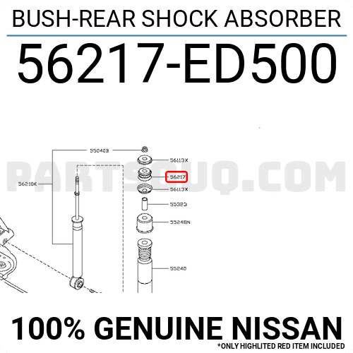 BUSH-REAR SHOCK ABSORBER 56217ED500 | Nissan Parts | PartSouq