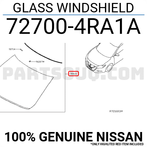 GLASS WINDSHIELD 727004RA1A | Nissan Parts | PartSouq