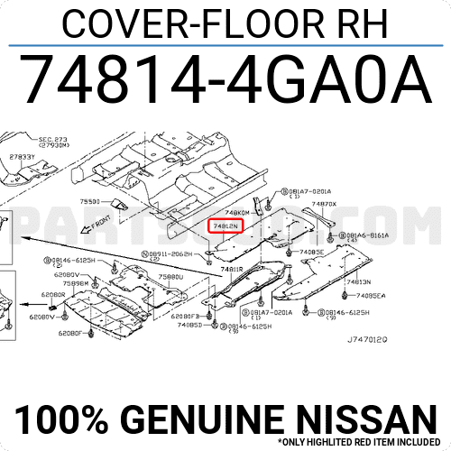 COVER-FLOOR RH 748144GA0A | Nissan Parts | PartSouq