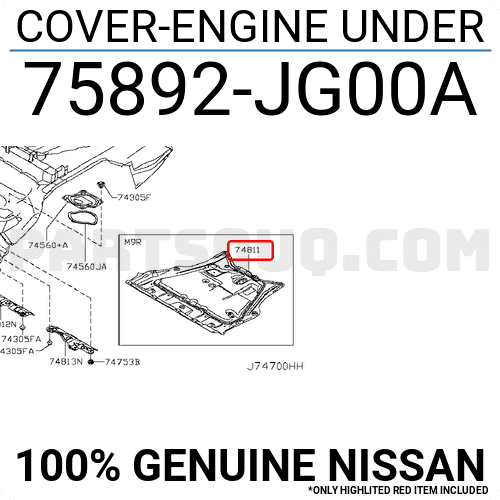 COVER-ENGINE UNDER 75892JG00A | Nissan Parts | PartSouq