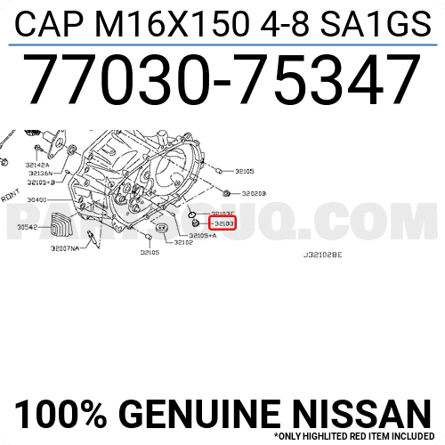 CAP M16X150 4-8 SA1GS 7703075347 | Nissan Parts | PartSouq