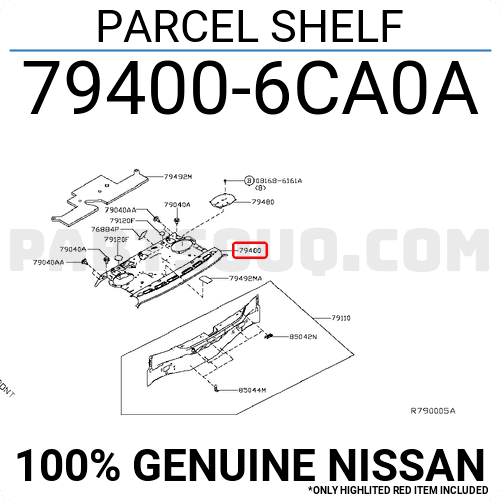 PARCEL SHELF 794006CA0A | Nissan Parts | PartSouq