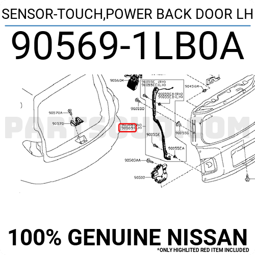 SENSOR-TOUCH,POWER BACK DOOR LH 905691LB0A | Nissan Parts | PartSouq