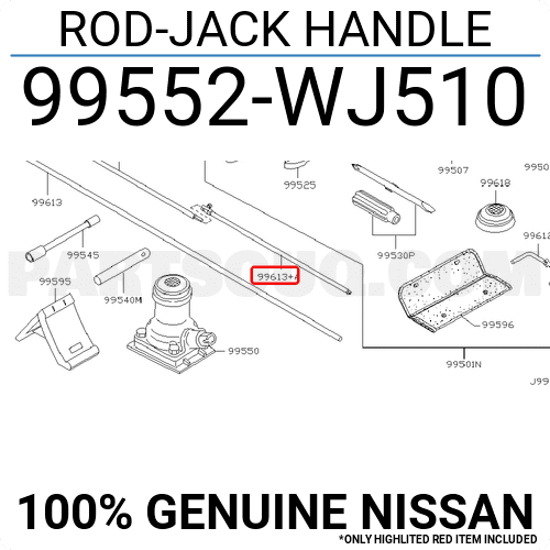 ROD-JACK HANDLE 99552WJ510 | Nissan Parts | PartSouq