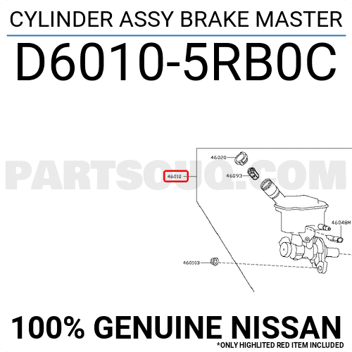CYLINDER ASSY BRAKE MASTER D60105RB0C | Nissan Parts | PartSouq