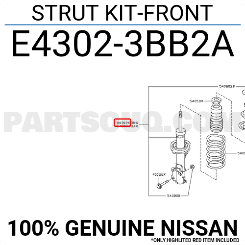 STRUT KIT-FRONT E43023BB2A | Nissan Parts | PartSouq