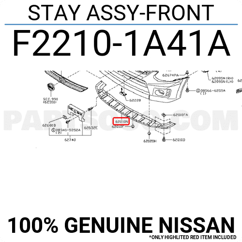 STAY ASSY-FRONT F22101A41A | Nissan Parts | PartSouq