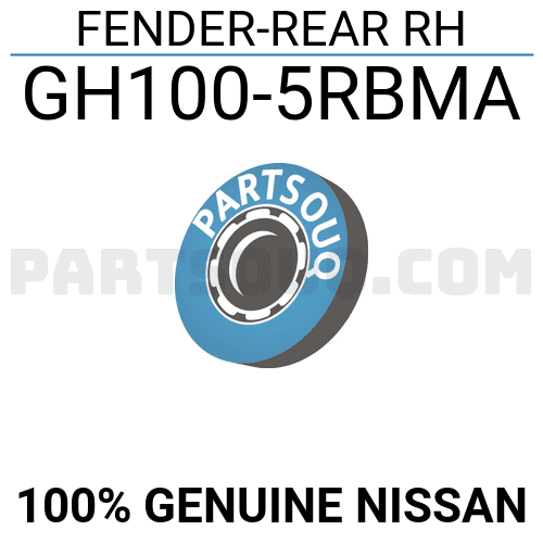 FENDER-REAR RH GH1005RBMA | Nissan Parts | PartSouq