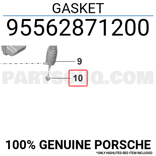 Gasket 95562871200 | Porsche Parts | PartSouq