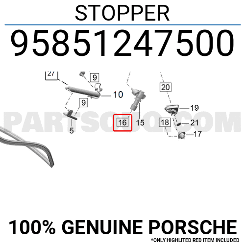 Stopper 95851247500 | Porsche Parts | PartSouq
