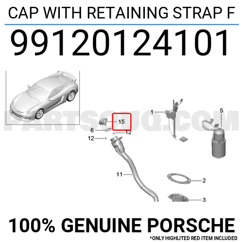 cap with retaining strap f 99120124101 | Porsche Parts | PartSouq