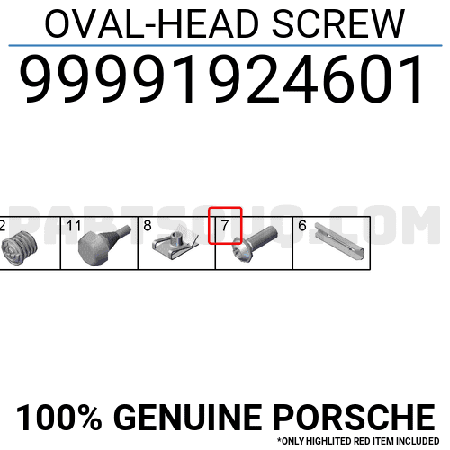 Oval-head screw 99991924601 | Porsche Parts | PartSouq