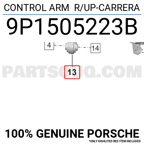 CONTROL ARM R/UP-CARRERA 9P1505223B | Porsche Parts | PartSouq