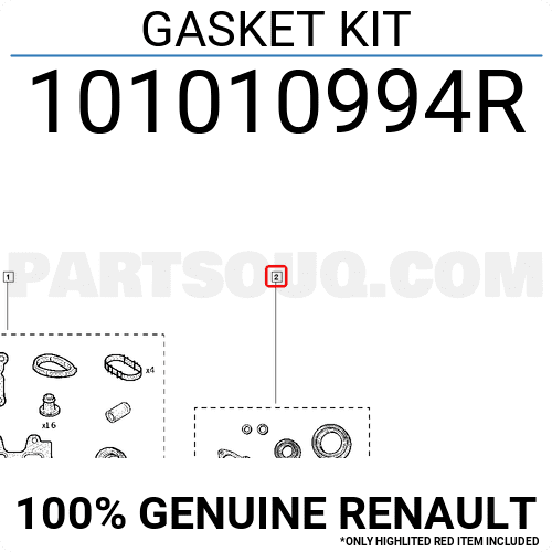 GASKET KIT 101010994R | Renault Parts | PartSouq