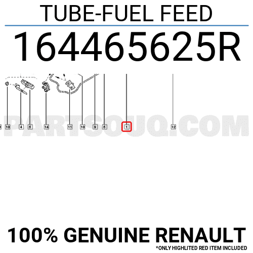 TUBE-FUEL FEED 164465625R | Renault Parts | PartSouq