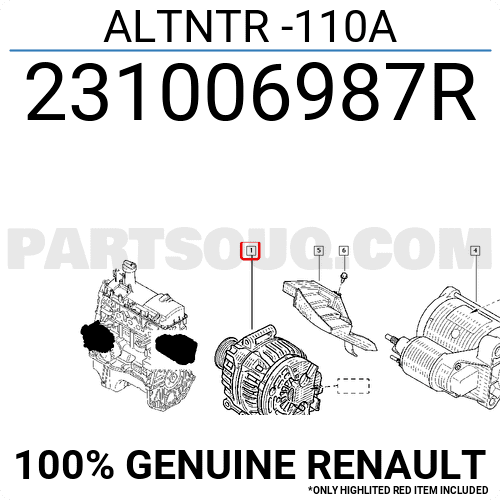 ALTNTR -110A 231006987R | Renault Parts | PartSouq