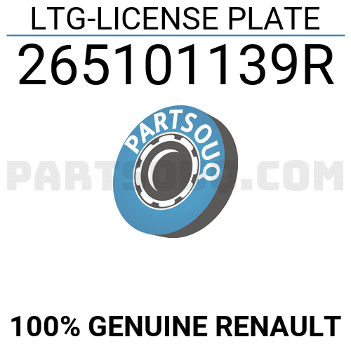 LTG-LICENSE PLATE 265101139R | Renault Parts | PartSouq