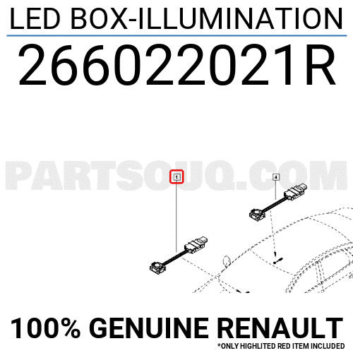 LED BOX-ILLUMINATION 266022021R | Renault Parts | PartSouq