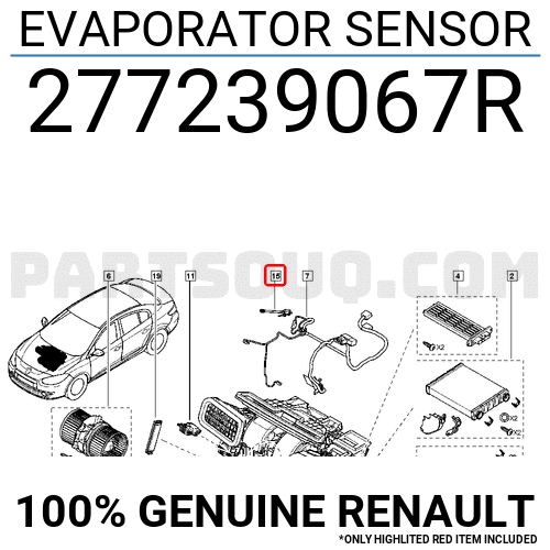 EVAPORATOR SENSOR 277239067R | Renault Parts | PartSouq