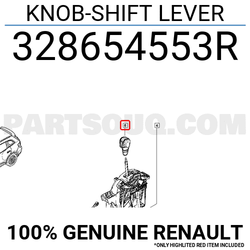 KNOB-SHIFT LEVER 328654553R | Renault Parts | PartSouq
