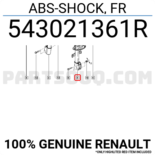ABS-SHOCK, FR 543021361R | Renault Parts | PartSouq