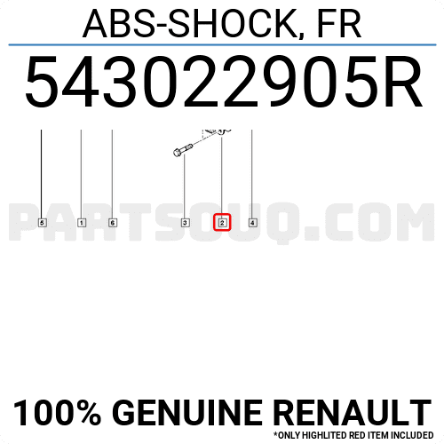 ABS-SHOCK, FR 543022905R | Renault Parts | PartSouq