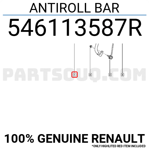 ANTIROLL BAR 546113587R | Renault Parts | PartSouq