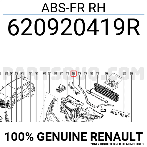 ABS-FR RH 620920419R | Renault Parts | PartSouq