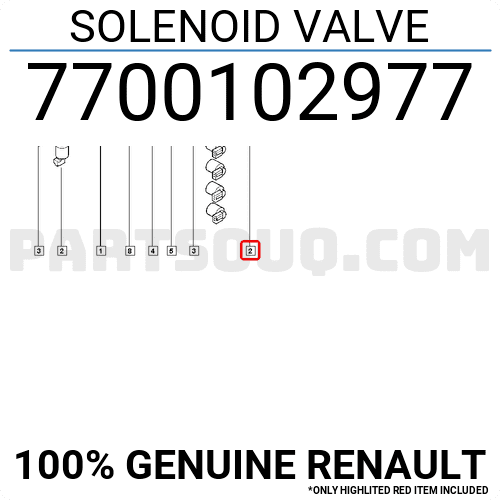 SOLENOID VALVE 7700102977 | Renault Parts | PartSouq