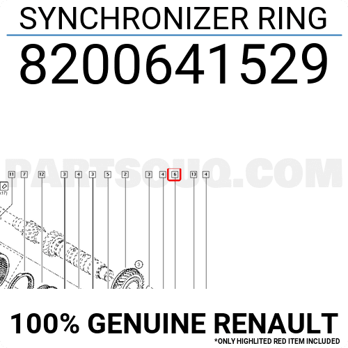 SYNCHRONIZER RING 8200641529 | Renault Parts | PartSouq