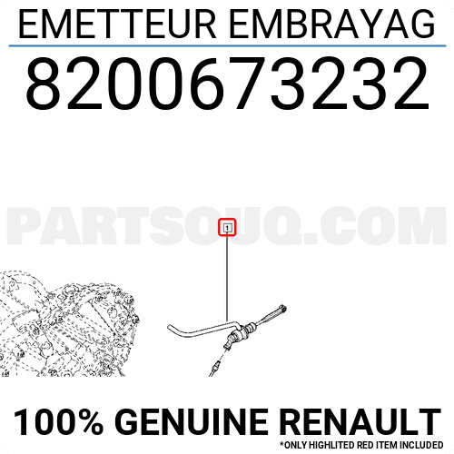EMETTEUR EMBRAYAG 8200673232 | Renault Parts | PartSouq