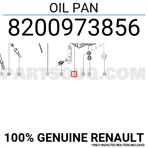 OIL PAN 8200973856 | Renault Parts | PartSouq