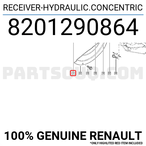 RECEIVER-HYDRAULIC.CONCENTRIC 8201290864 | Renault Parts | PartSouq