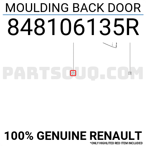 MOULDING BACK DOOR 848106135R | Renault Parts | PartSouq