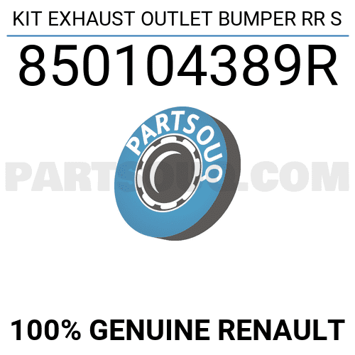 KIT EXHAUST OUTLET BUMPER RR S 850104389R | Renault Parts | PartSouq