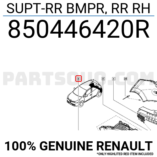SUPT-RR BMPR, RR RH 850446420R | Renault Parts | PartSouq