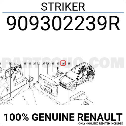 STRIKER 909302239R | Renault Parts | PartSouq