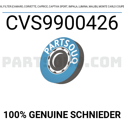 OIL FILTER (CAMARO, CORVETTE, CAPRICE, CAPTIVA SPORT, IMPALA, LUMINA ...